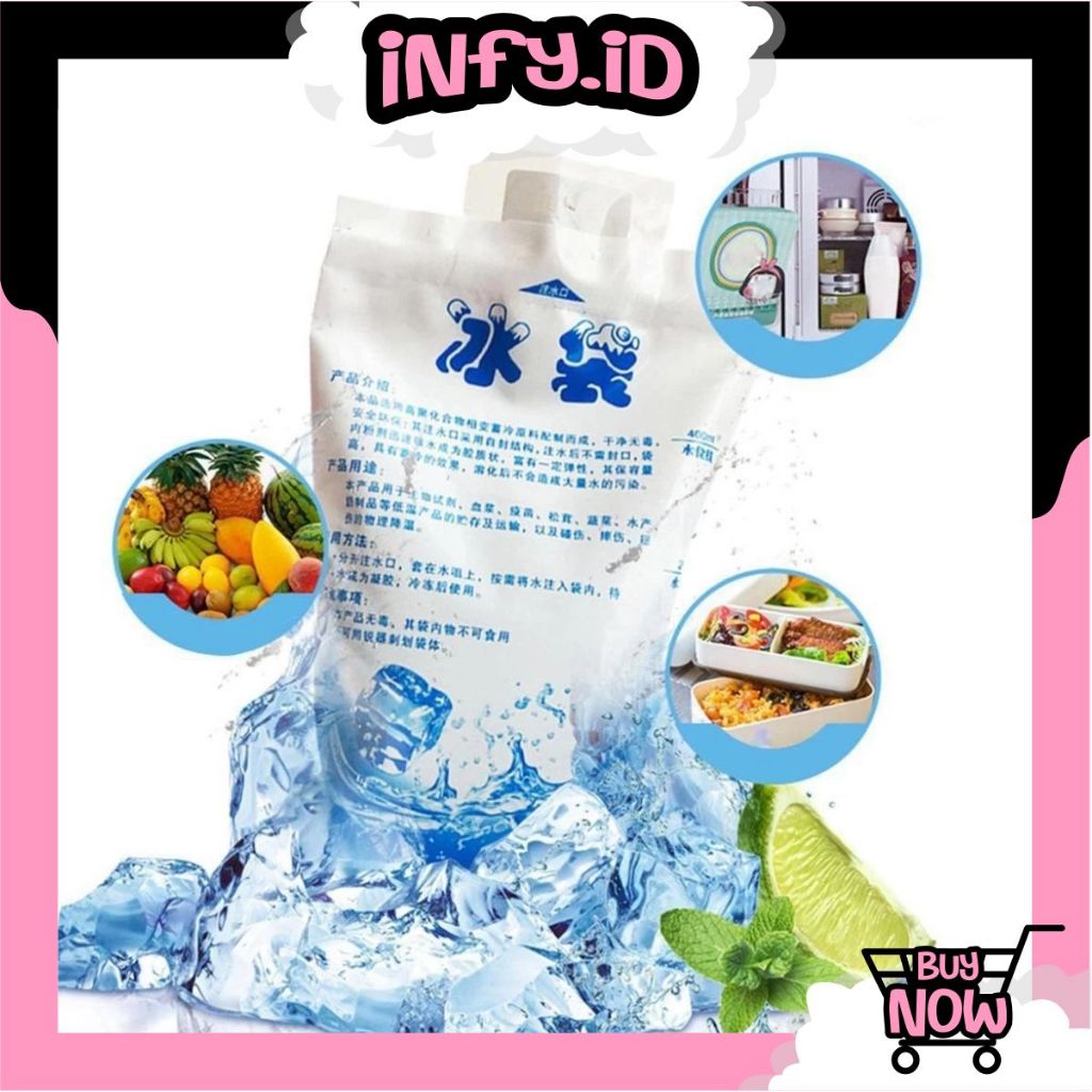 Jual INFY - Ice Gel Pack Gabag 400 ML Blue Cool Jelly Cooler bag ...