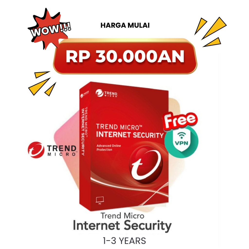 Jual Antivirus Trend Micro Internet Security Latest Version - ORIGINAL ...