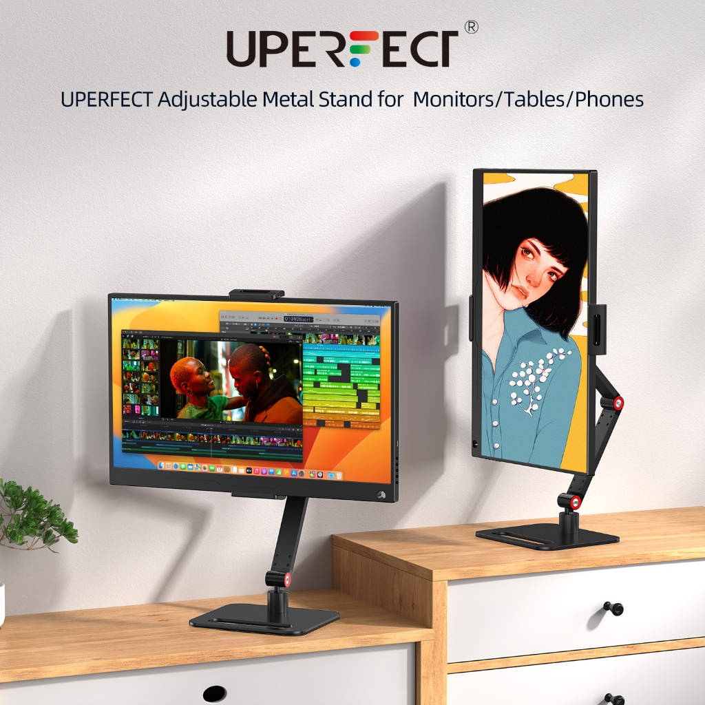 Jual UPERFECT Portable Monitor Stand Adjustable 360° Swivel Bracket ...