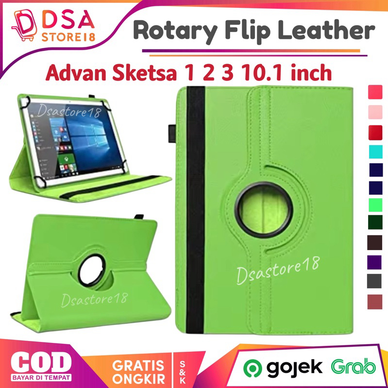 Jual Advan Sketsa 3 2 10.1 Inch 2020 2022 2023 Case Rotary Leather Flip ...
