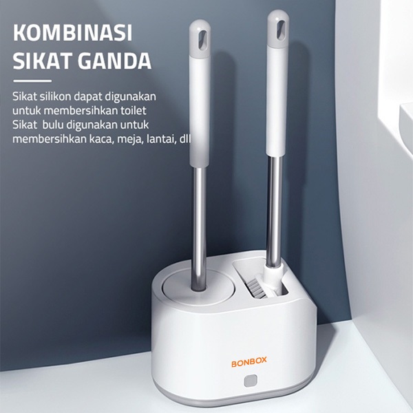 Jual BONBOX PREMIUM Sikat WC Toilet (2 in 1) Toilet Brush Sikat ...