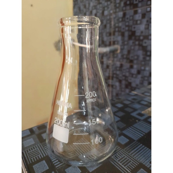 Jual Erlenmeyer 200ml Herma _HERMA Erlenmeyer Flask 200 ml_ Erlenmeyer Kaca | Shopee Indonesia