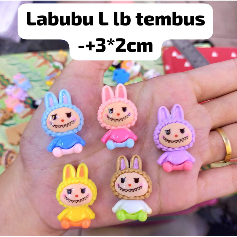 Jual 50 pcs Clay viral labubu duduk ada lubang tembus SH/ Clay reson ...