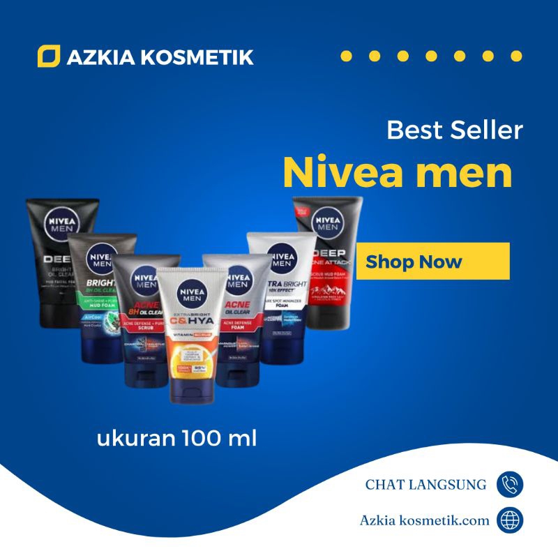 Jual NIVEA MEN 100ML FACIAL WASH | Shopee Indonesia