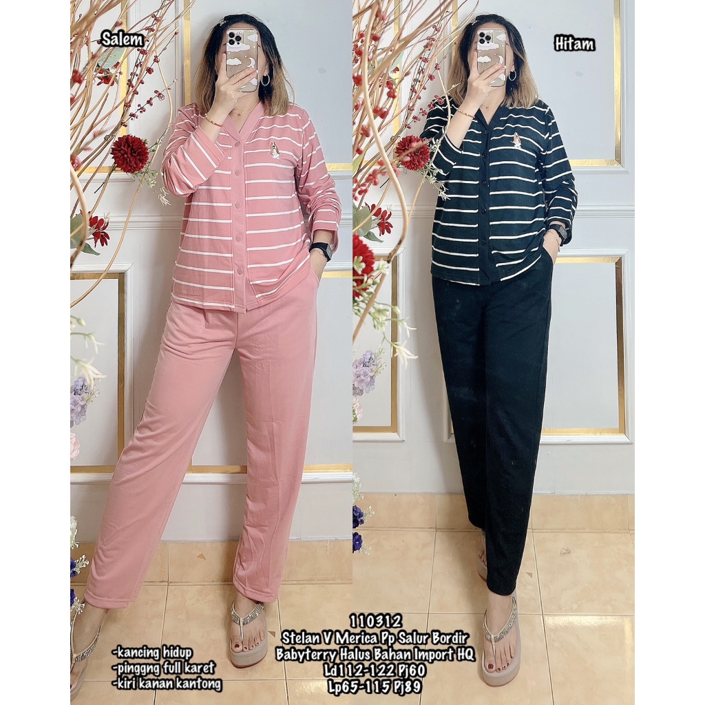 Jual 110312 STELAN V MERICA PP SALUR BORDIR BABYTERRY HALUS BAHAN ...