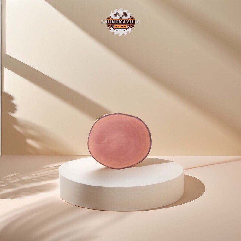 Jual Natural Wood Coaster Tatakan Kayu Bulat Alami / Wooden Coaster ...