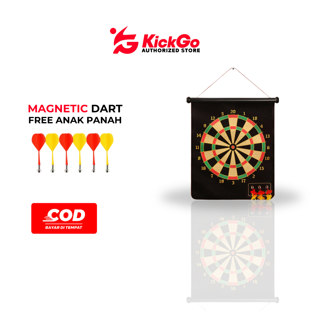 Jual KickGo Papan Dart Board Game Magnetik Besar Ukuran 17" Inch ...