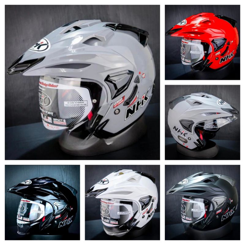Jual HELM NHK PREDATOR CRYPTON SOLID HALF FACE 100 % ORIGINAL | Shopee ...
