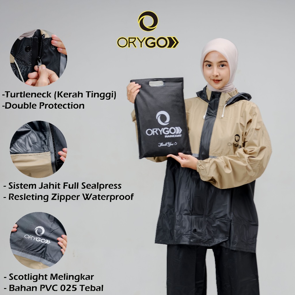 Jual ORYGO RAINCOAT - Jas Hujan/Mantel Set Hoodie Terbaik Bahan Tebal Anti Rembes, Fullpress ...