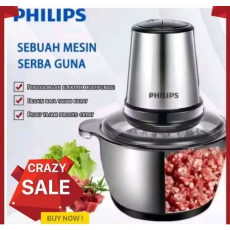Jual chopper/blender philips Chopper philips food giling daging/bumbu ...