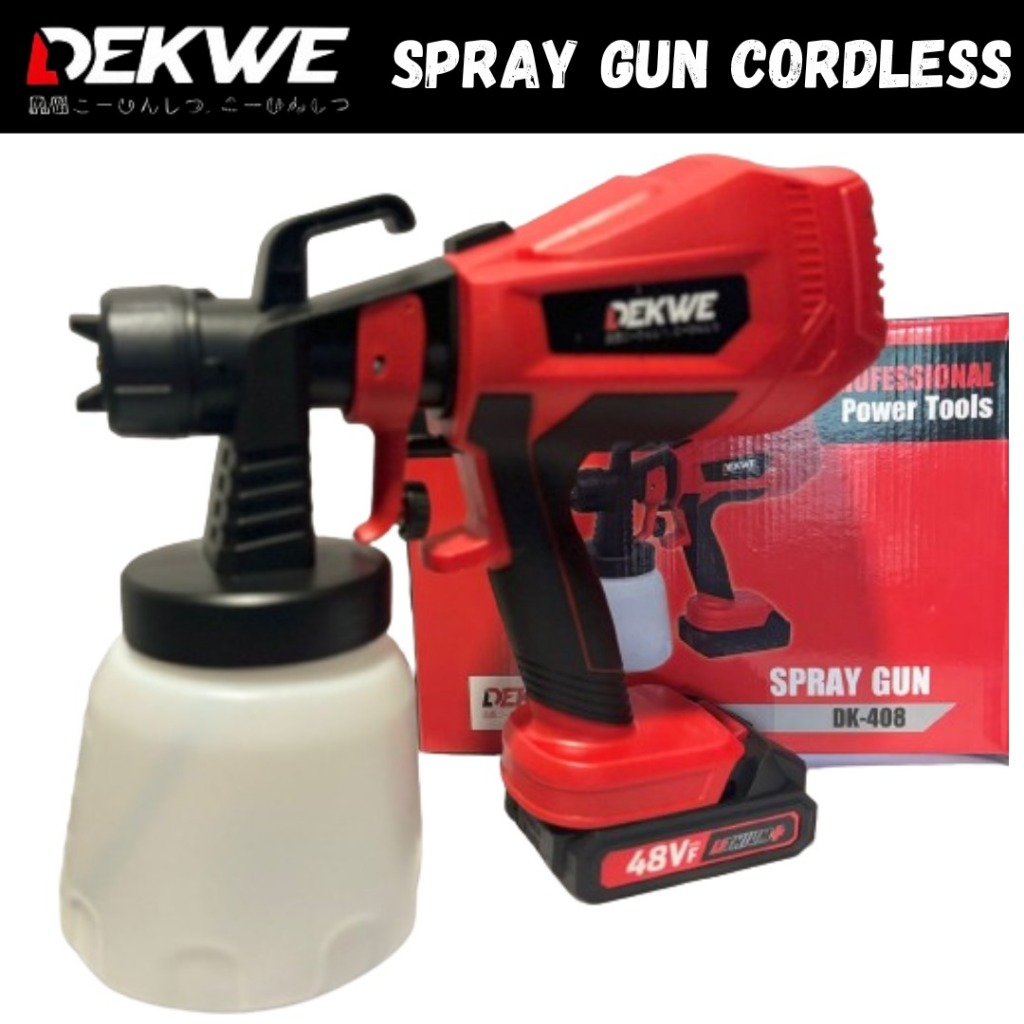 Jual PROMO SPREY GUN DEKWE 5146 DK408 SPRAY GUN DAPAT 2 BATERAI ...