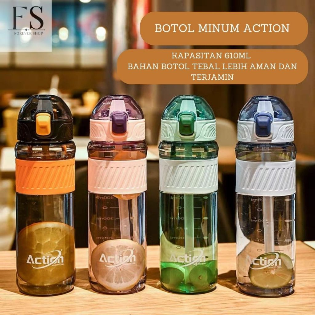 Jual FOREVER - Botol Minum ACTION Kapasitas 610ml Anti Tumpah dan Bocor ...