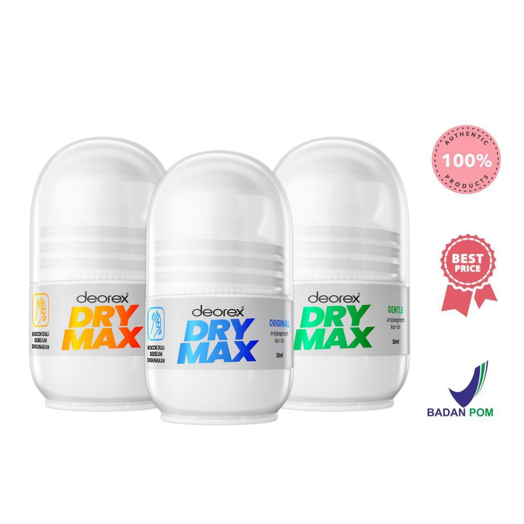 Jual DEOREX DryMax Deodoran - Original | Gentle | Extra | Clinical AntiPerspirant Deodorant Roll ...