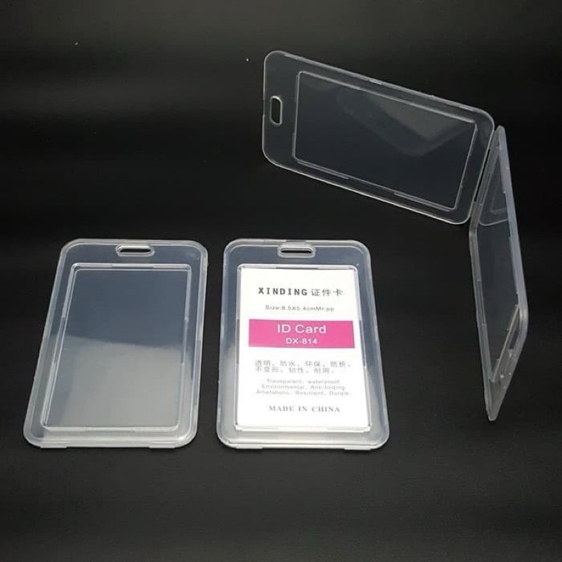 Jual Tempat Case Id Card box clear card holder clear bening frame card ...