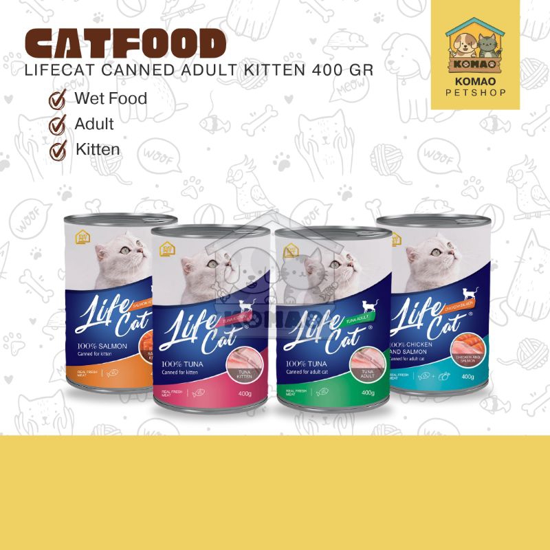 Jual LIFE CAT WET CANNED 400GR - Makanan Basah Kucing Wet Cat Food Life ...