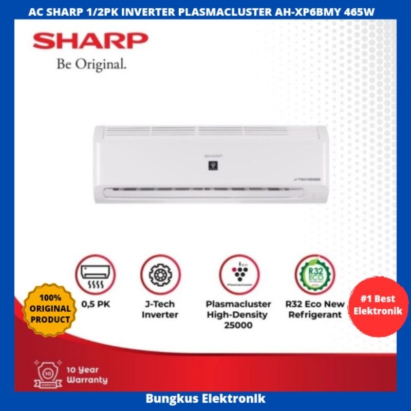 Jual AC SHARP 1/2PK INVERTER PLASMACLUSTER AH-XP6BMY AC SHARP INVERTER | Shopee Indonesia