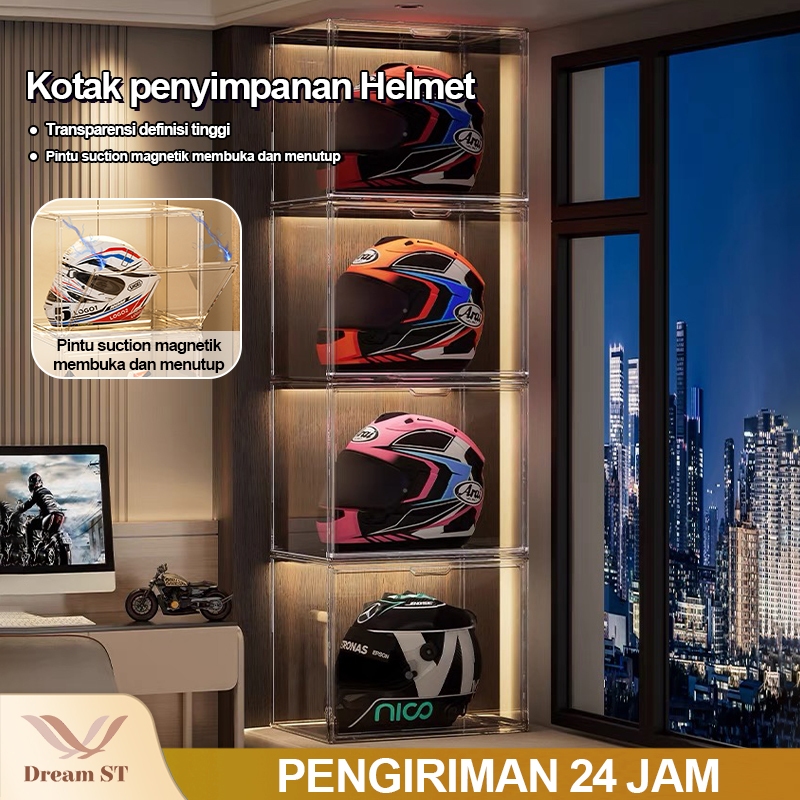 Jual Ukuran Ekstra Besar Kotak Penyimpanan Helm Transparan Akrilik Penyimpanan Tas Tangan ...