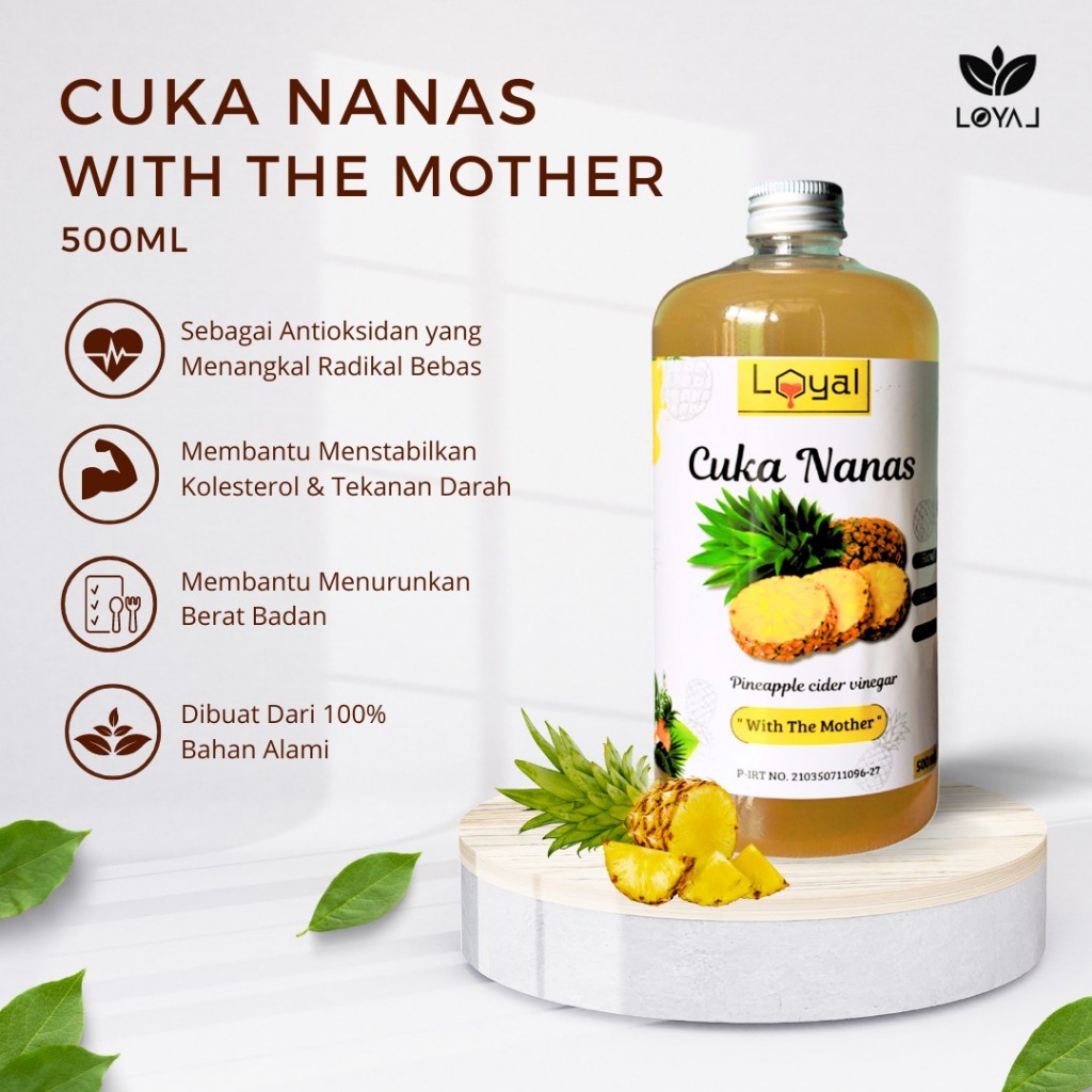 Jual CUKA NANAS/PINAPPLE VINEGAR 500ML ORIGINAL 100% WITH THE MOTHER ...