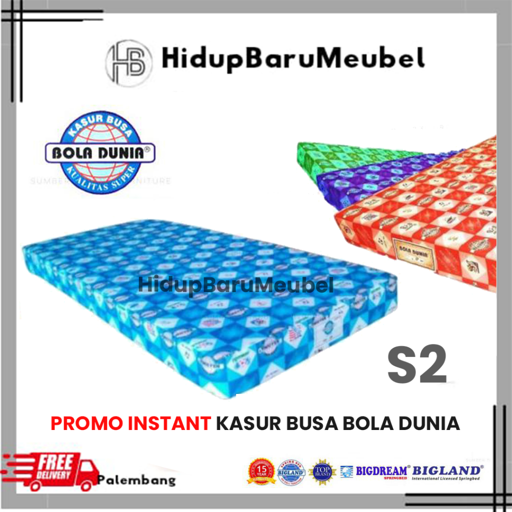 Jual promo instant Busa kasur BOLA DUNIA / foam kepingan S2 sII / busa ...