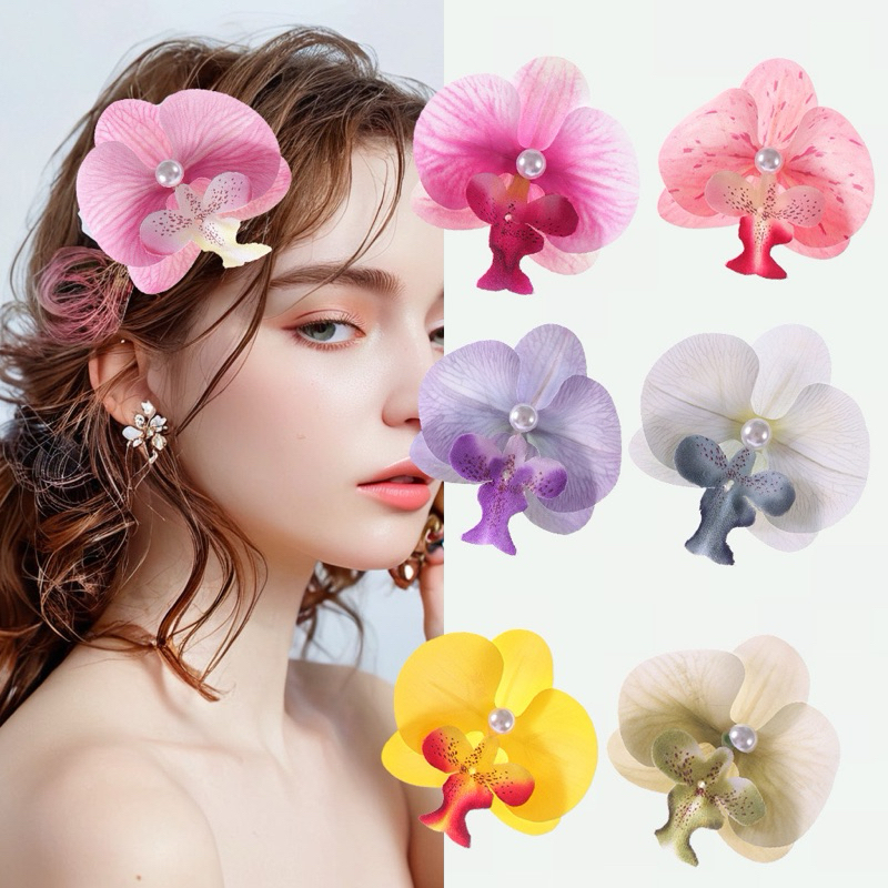 Jual Orchid Hair clip / Jepit Rambut Bunga anggrek Aksesoris Baju ...