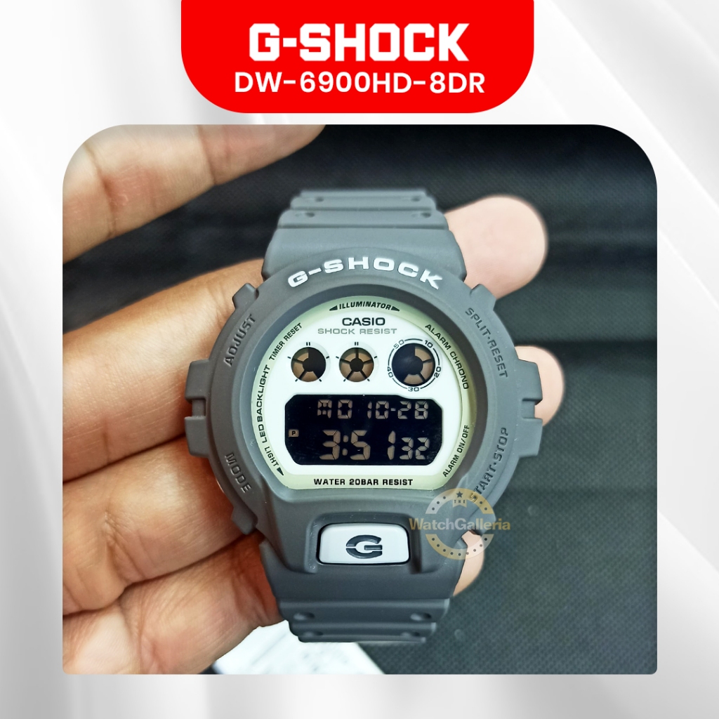 Jual Jam Tangan Pria Casio G-Shock DW-6900HD-8DR DW-6900HD Original Resmi | Shopee Indonesia