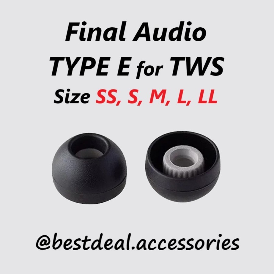 Jual Final Audio Type E Type True Wireless TWS Silicone Eartips ...