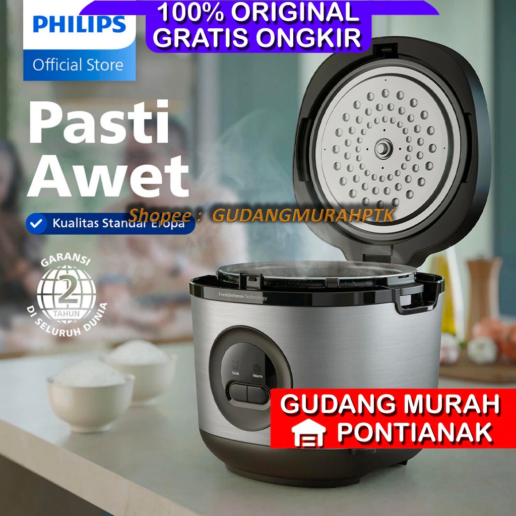 Jual Rice Cooker Philips PREMIUM Bakuhanseki FRESH DEFENSE TECHNOLOGY ...