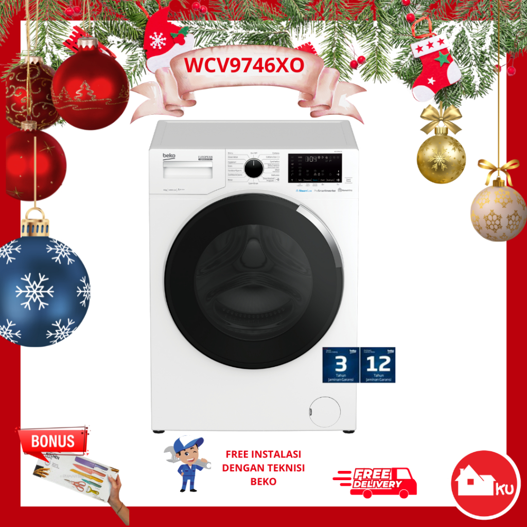 Jual MESIN CUCI BEKO WCV9746XO WASHING MACHINE KAPASITAS 9KG | Shopee ...