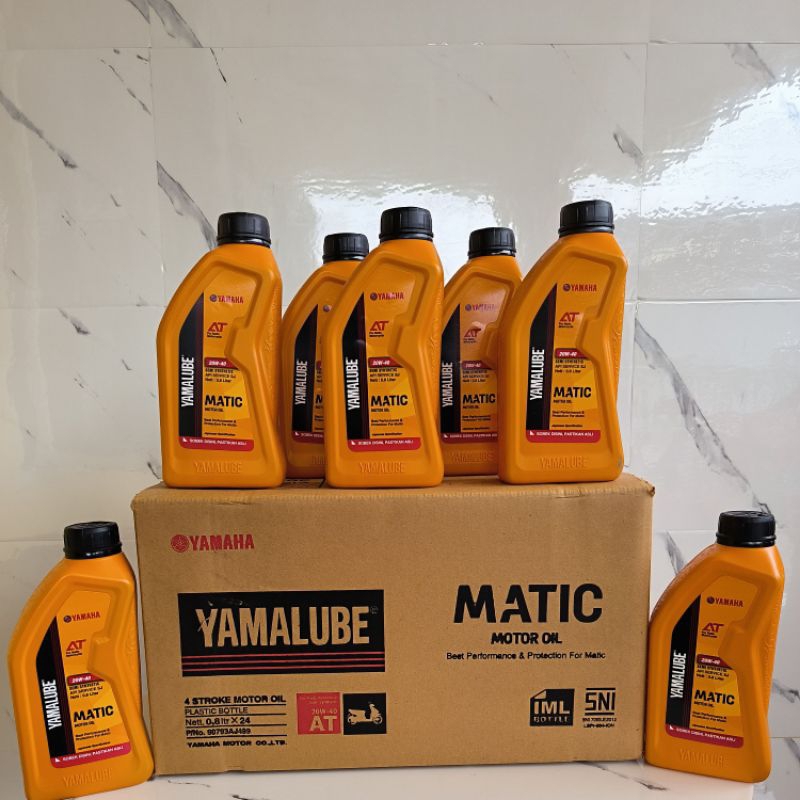 Jual oli YAMALUBE MATIC 800ml 20w-30 perdust isi 24 botol | Shopee ...