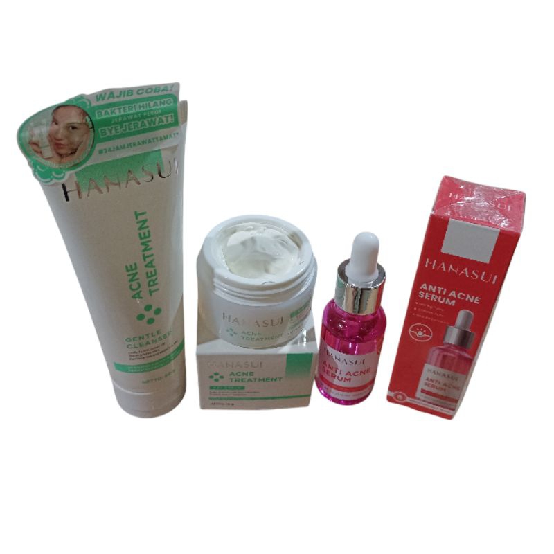 Jual PAKET HANASUI ACNE ( FACIAL FOAM + CREAM DAY+ SERUM) | Shopee ...