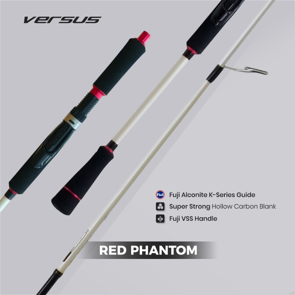 Jual VERSUS - Joran Pancing Jigging Versus Red Phantom Ring Full Fuji ...