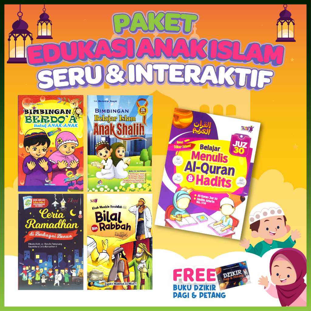 Jual Paket Buku Cerita Anak Tentang Edukasi Lengkap cerita islami Belajar Adab Akhlak Muslim ...