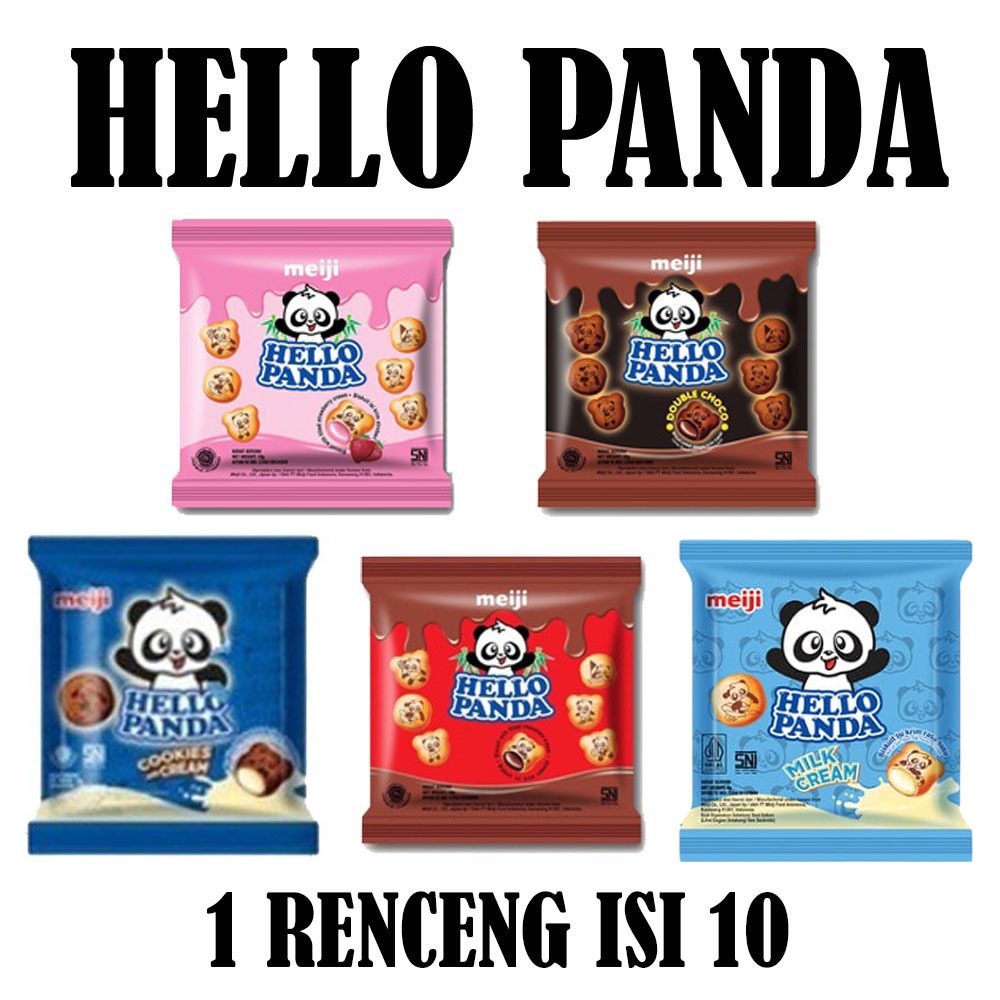 Jual MEIJI HELLO PANDA RENCENG ISI 10 | Shopee Indonesia