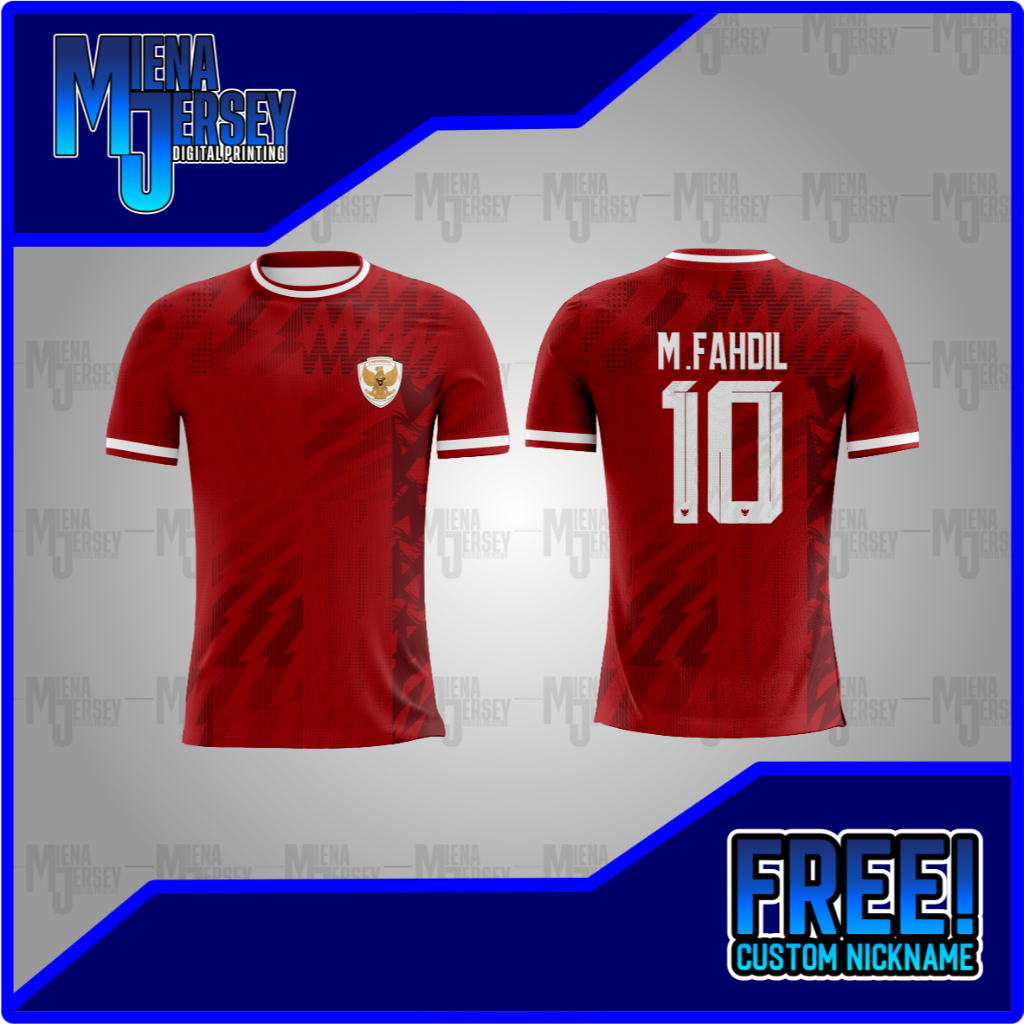 Jual JERSEY TIMNAS / BAJU TIMNAS / KAOS TIMNAS / SEPAK BOLA FREE CUSTOM ...