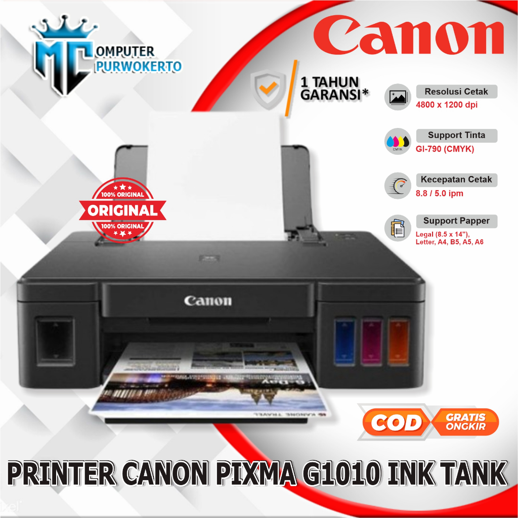 Jual Printer Ink Tank Canon Pixma G1010 Infus Inkjet Print Only Garansi ...