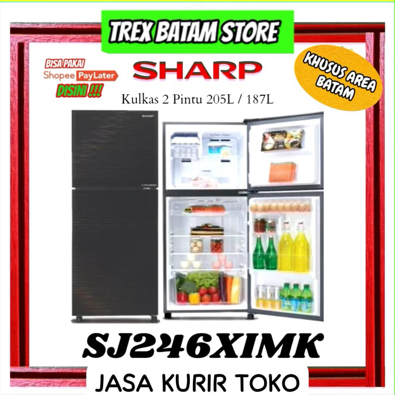 Jual KULKAS 2 PINTU SHARP SJ 246 XIMK INVERTER GLASS DESIGN GARANSI RESMI [ BATAM ] | Shopee ...
