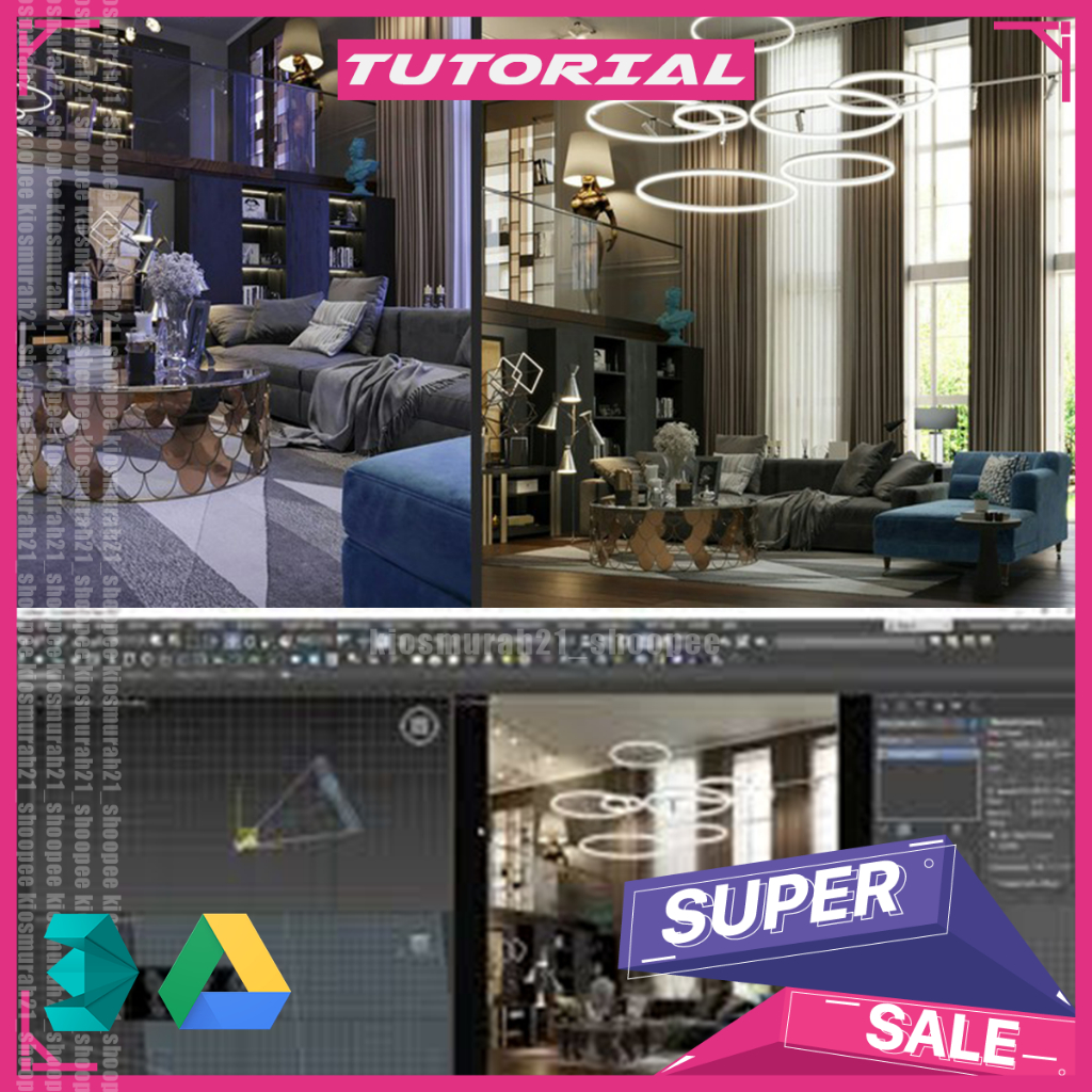 Jual 3Ds Max - Creating Modern Interior Scene in 3ds Max and Corona ...