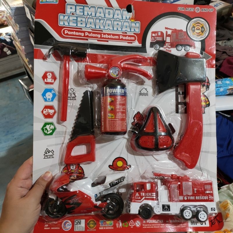 Jual Pemadam Kebakaran Pantang Pulang Sebelum Padam Set Mainan Tim ...