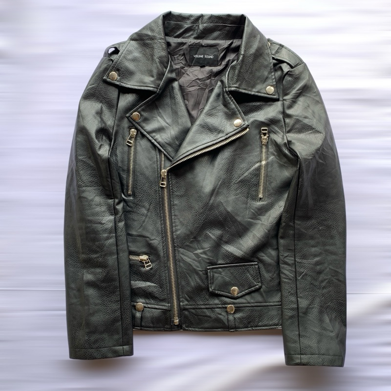 Jual Ramones leather jacket By VOLUME SOUND leather faux jacket ...