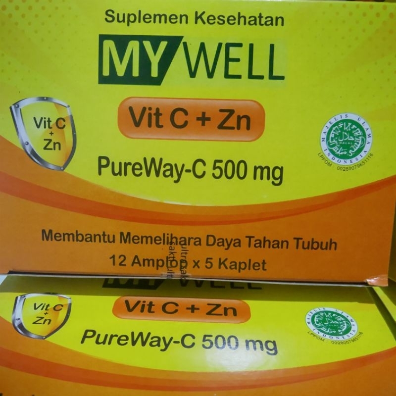 Jual Mywell 1 dus 12 Amplop vitamin C/VITAMIN C+ZINC/MY WELL VIT C+ZINC ...