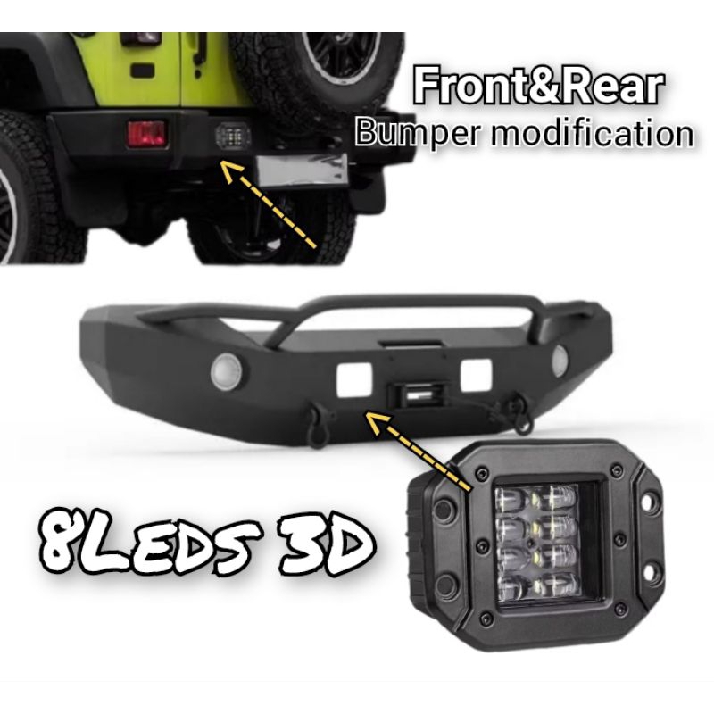 Jual Lampu led bumper ARB modif bumper jimny taft offroad KLX CRF W175 ...