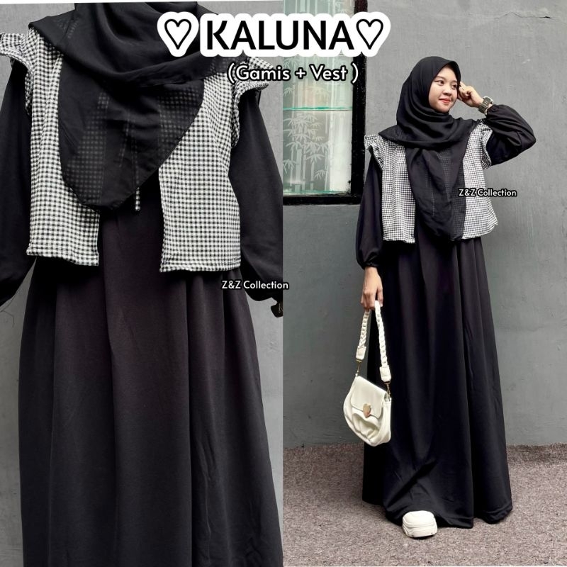 Jual KALUNA DRESS (Gamis + Vest) | Shopee Indonesia