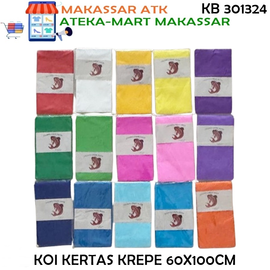 Jual [1PCS] KOI KERTAS CREPE 60X100CM DIY CRAFTING DEKORASI PARTY ...
