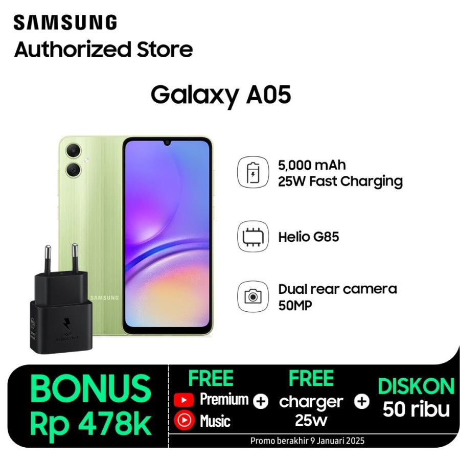Jual Samsung Galaxy A05 6/128 6/128GB 6GB 128GB Garansi Resmi | Shopee ...
