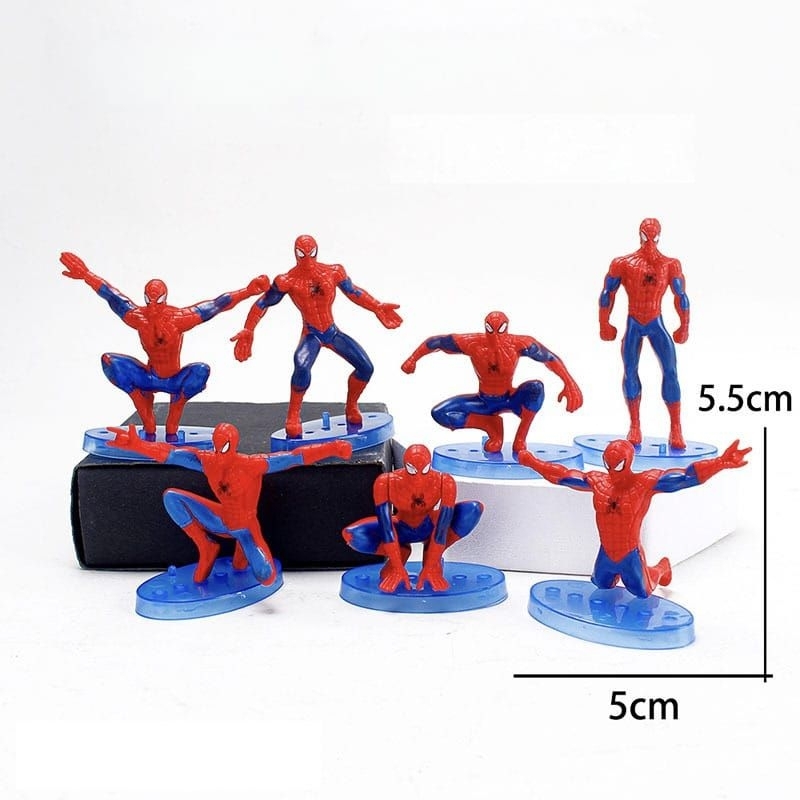 Jual TOPPER CAKE SPIDERMAN ISI 7 FIGUR MAINAN BONEKA SPIDERMAN FIGURIN ...
