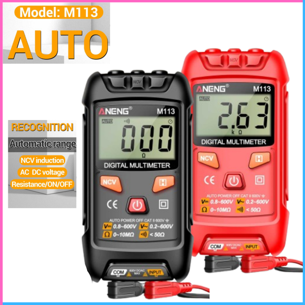 Jual Bisa COD ANENG - M113 Digital Multimeter Portable NCV Non Contact ...