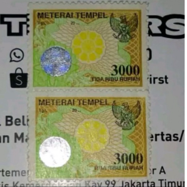 Jual MATERAI 3000 RUPIAH TAHUN 2000-2003 | Shopee Indonesia