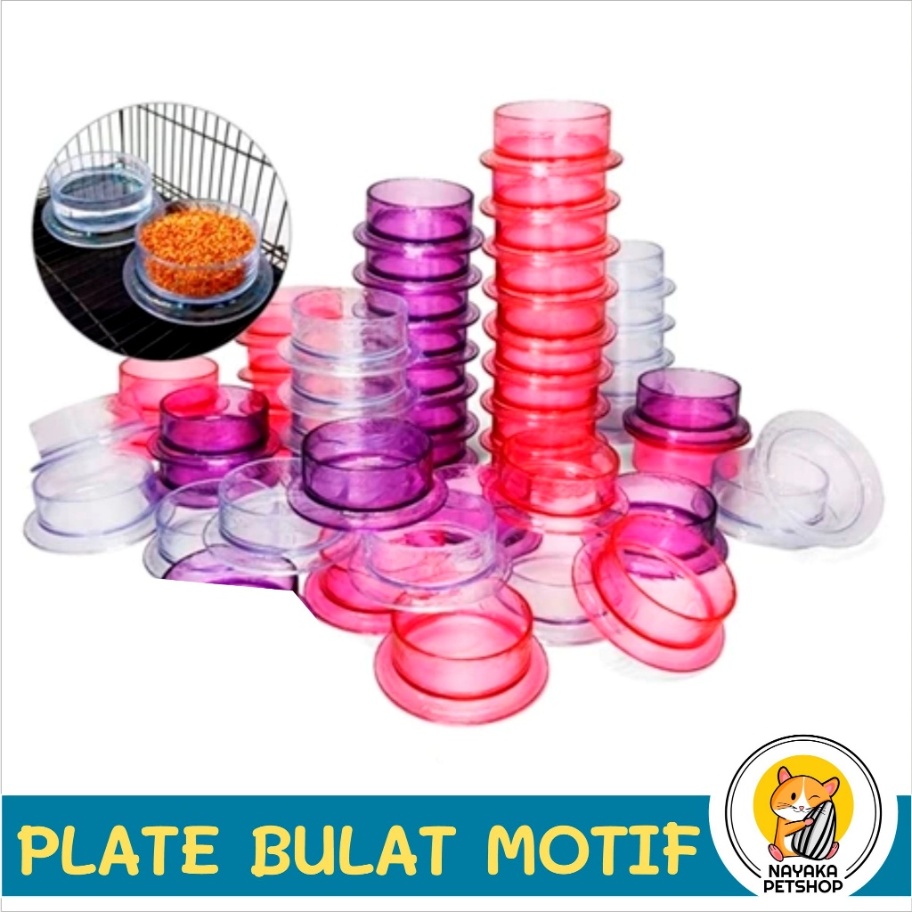 Jual Plate Bulat Piring Makan Hamster Wadah Minum Sugar Glider Tempat ...