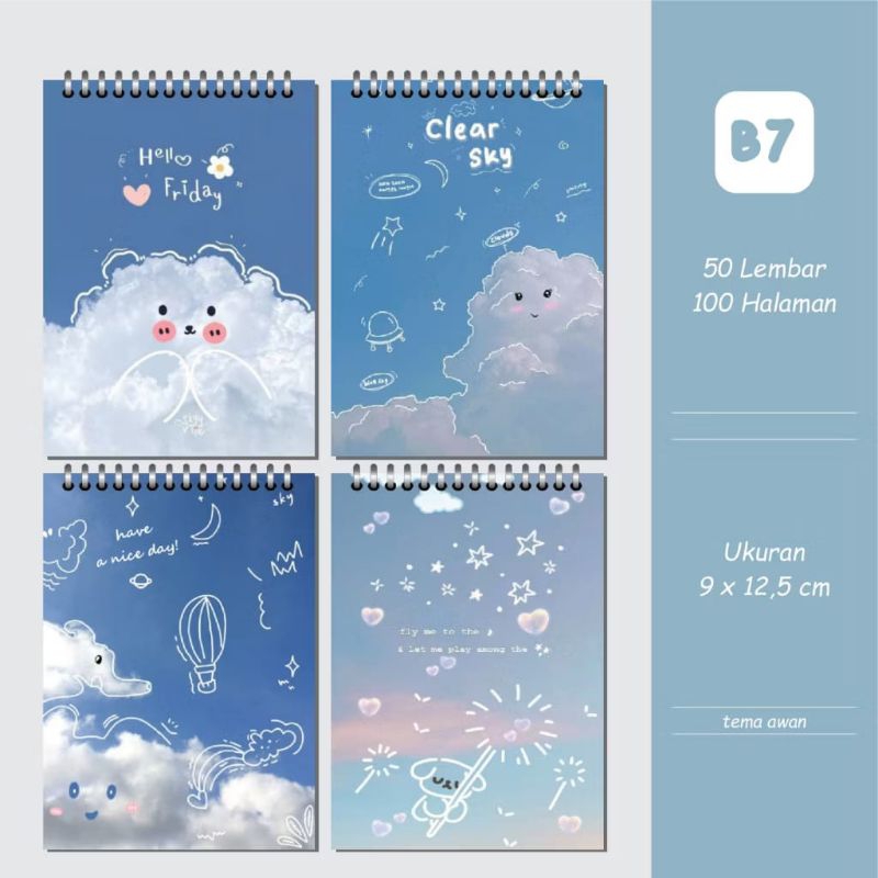 Jual Notebook Mini B7 Buku Kecil Catatan Scrapbook Mini Buku Saku Notes ...