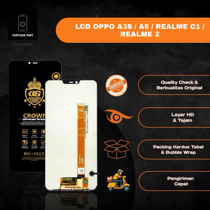 Jual LCD TOUCHSCREEN OPPO A3S / A5 / REALME C1 / REALME 2 LCS TS FULLSET | Shopee Indonesia